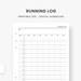 A5 Inserts : Running Tracker Printable Running Planner - Etsy
