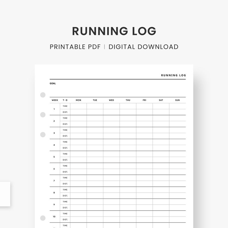 Running Log - Etsy