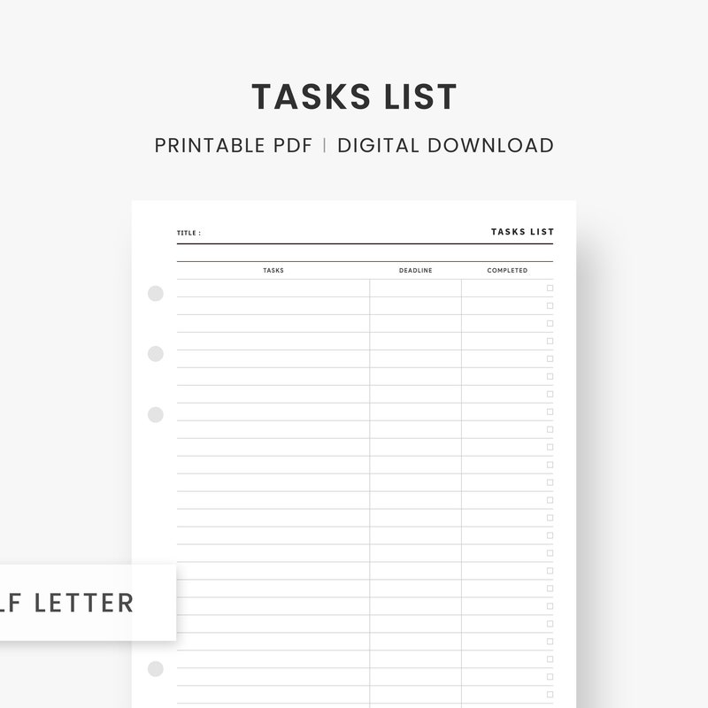 Work Task Organizer Printable - Etsy