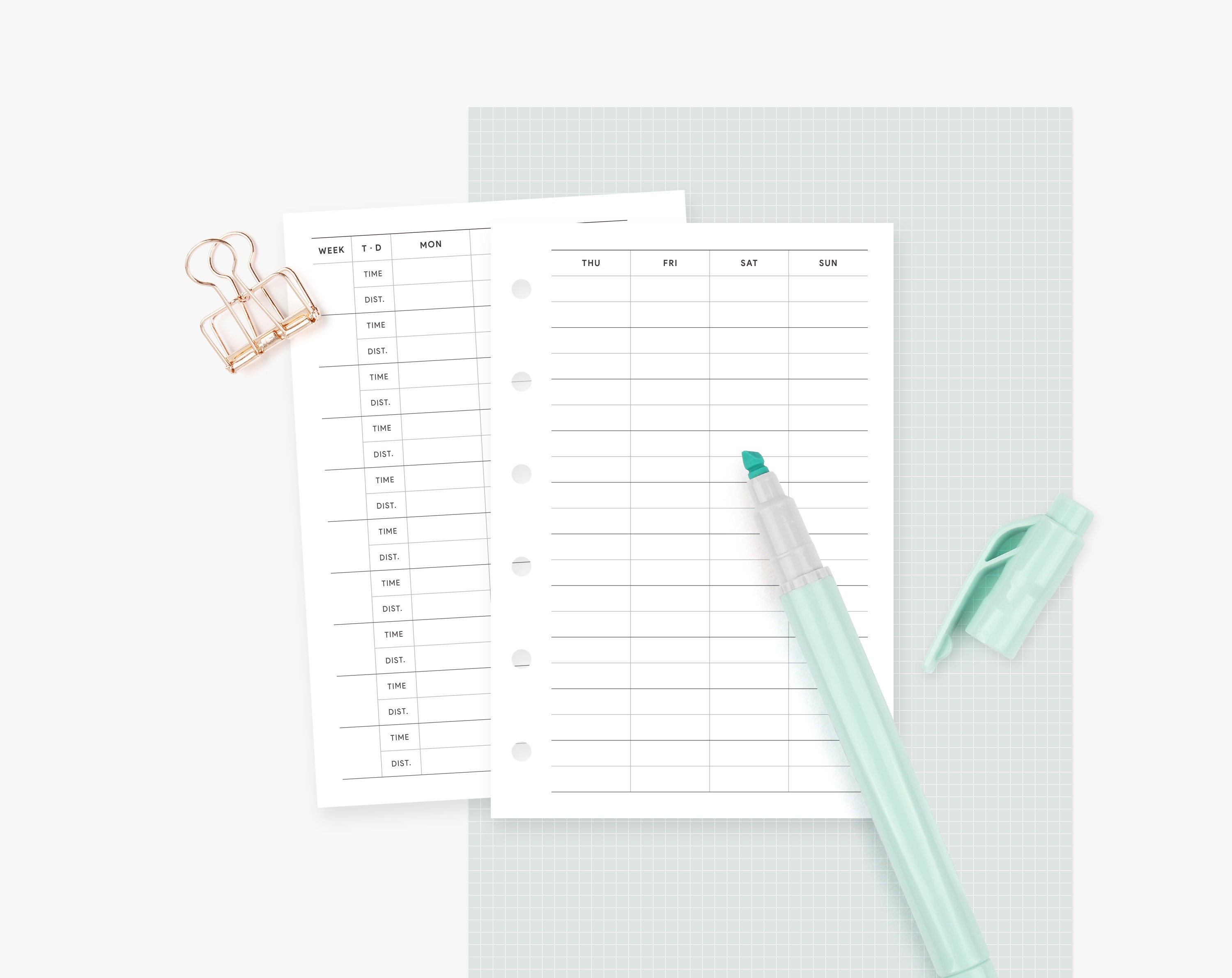 Pocket Inserts : Running Tracker Printable, Running Diary, Running ...