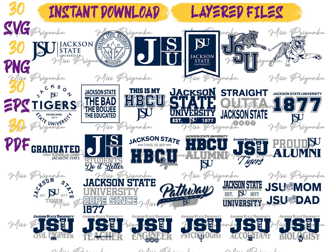 JSU Tigers svg Jackson State University svg JSU svg Jackson | Etsy