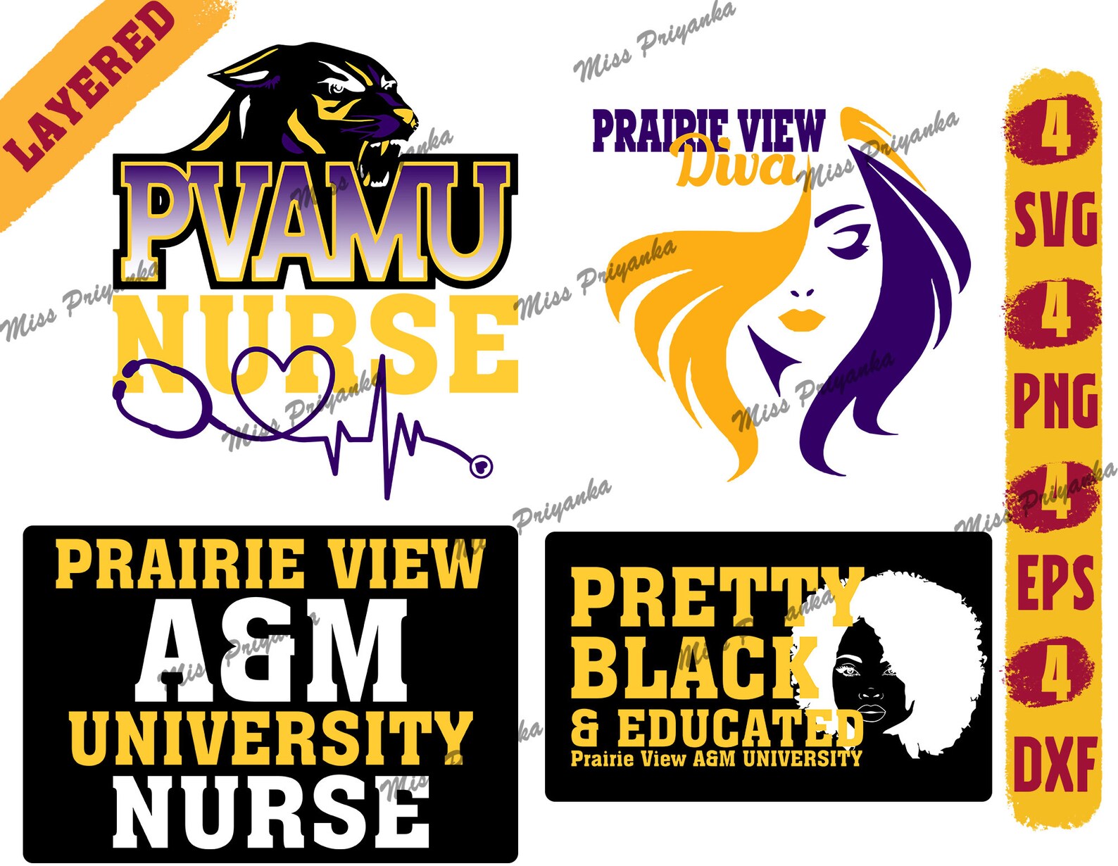 Prairie View svg Nurse Svg PVAMU svg Prairie View A&M | Etsy