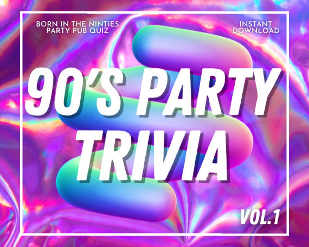 90'S (nineties) Pop Culture Trivia | Virtual Party | Family | Quiz ...