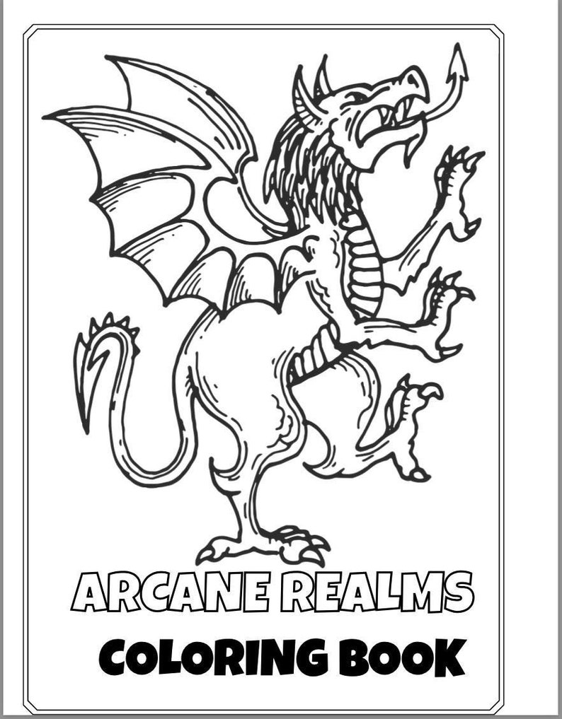 Arcane Realms: Pagan Symbols and Mythical Creatures Coloring Book - Etsy