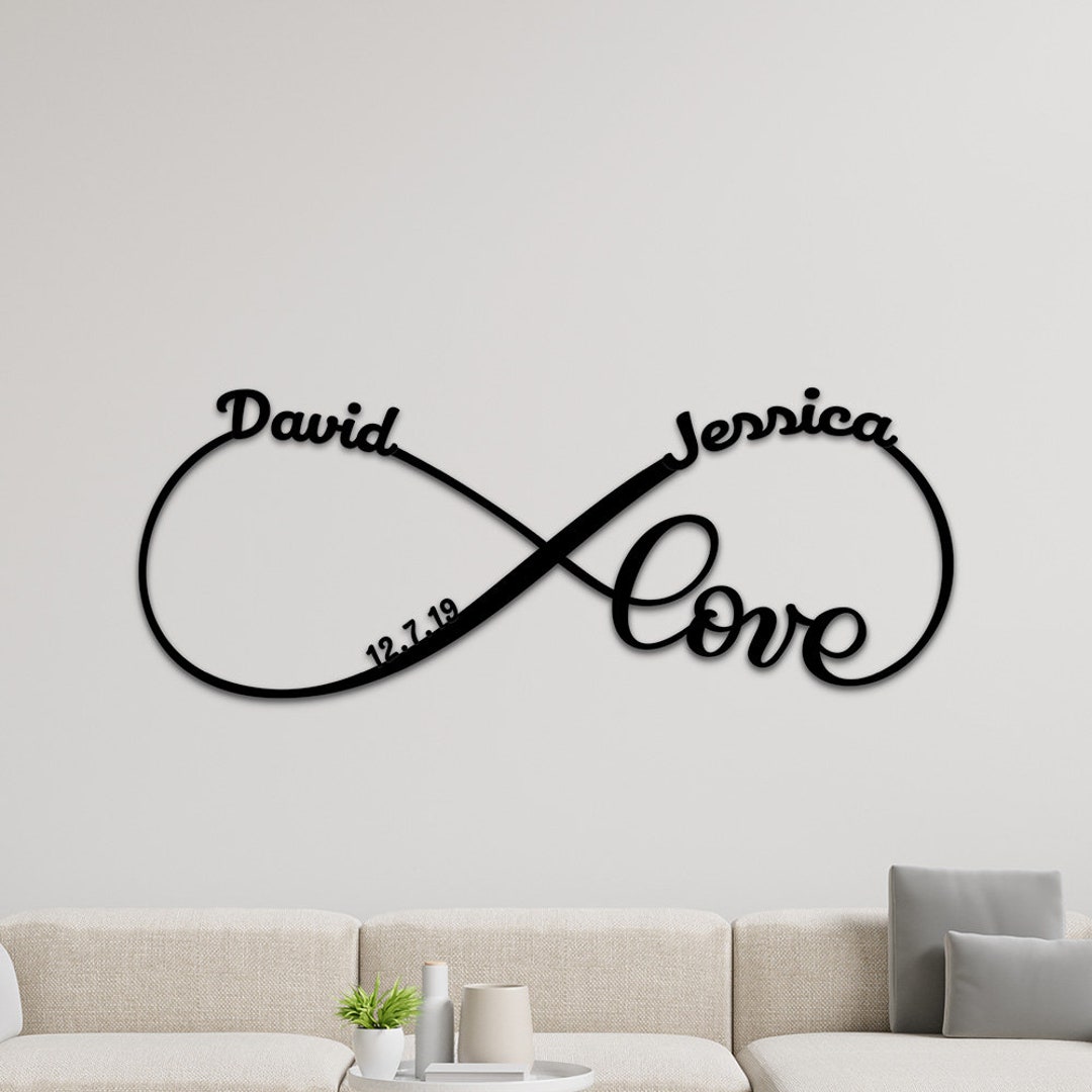 Personalized Anniversary Gift, Wedding Gift, Custom Infinity Metal Sign ...