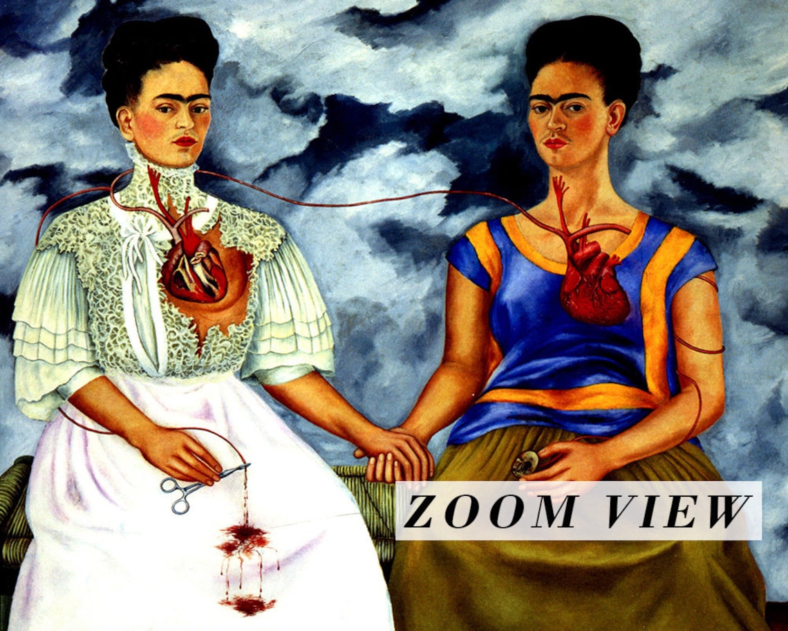 The Two Fridas by Frida Kahlo Frida Kahlo Poster Frida - Etsy