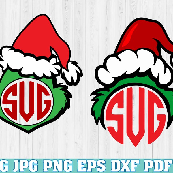 Grinch Monogram Svg - Etsy