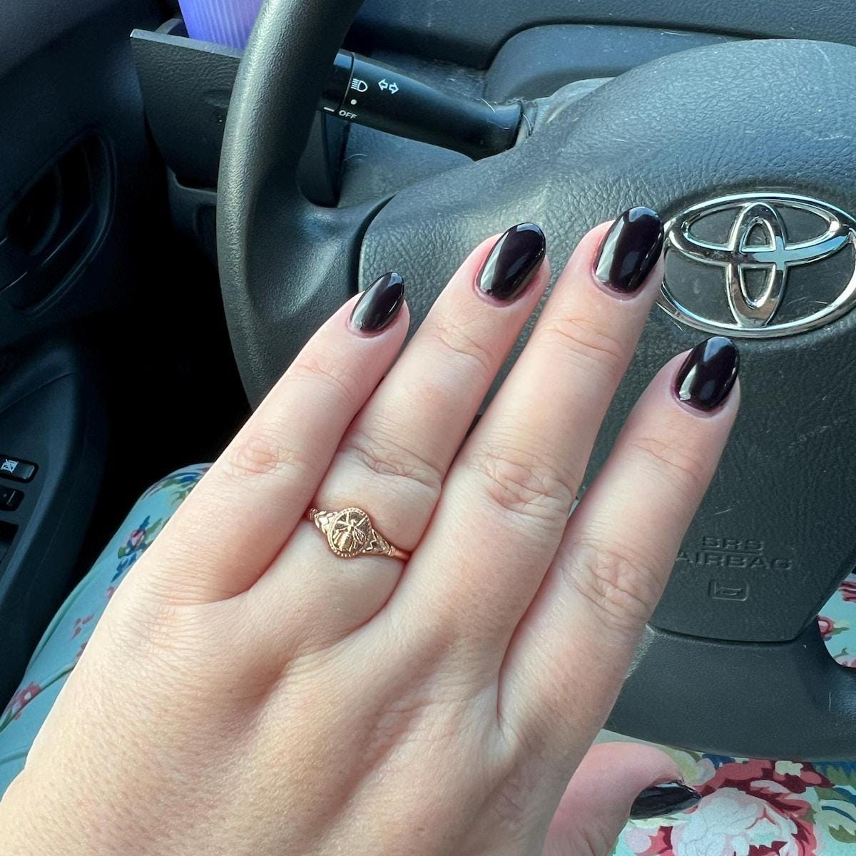 Gold Bee Ring Honey Bee Signet Ring Pinky Ring, Bee Jewelry Sterling ...