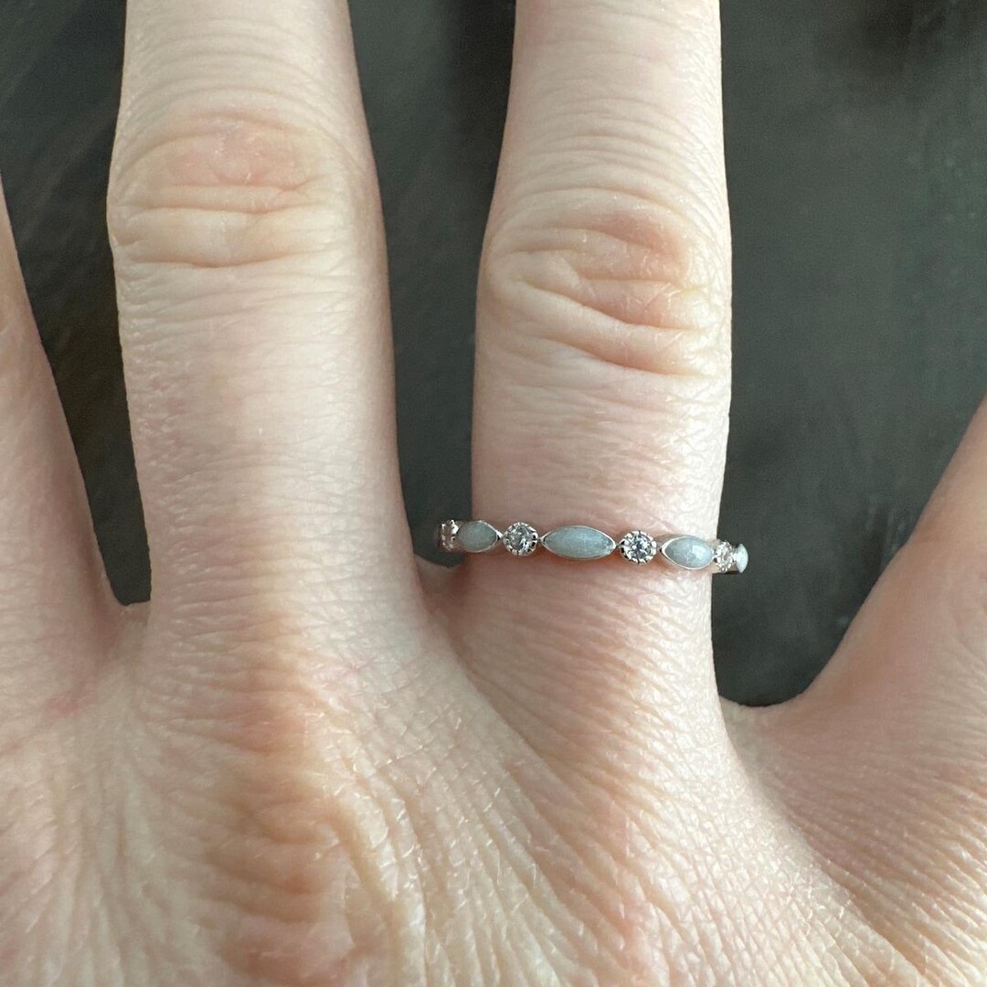 DIY Eternity Breastmilk Ring Band 925 Sterling Silver Ring Stackable ...