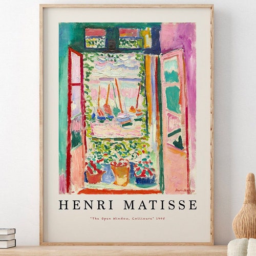 Henri Matisse the Open Window Matisse Poster Exhibition Pink - Etsy