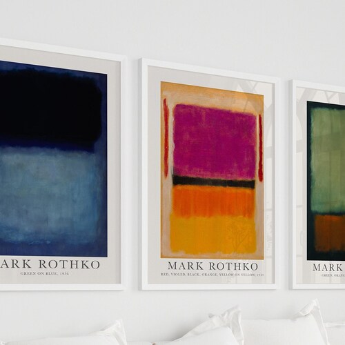 Mark Rothko Art Print Green Colors Exhibition Poster - Etsy