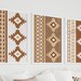 Aztec Wall Art Printable, Aztec Mid Century Modern Wall Art Set of 3 ...