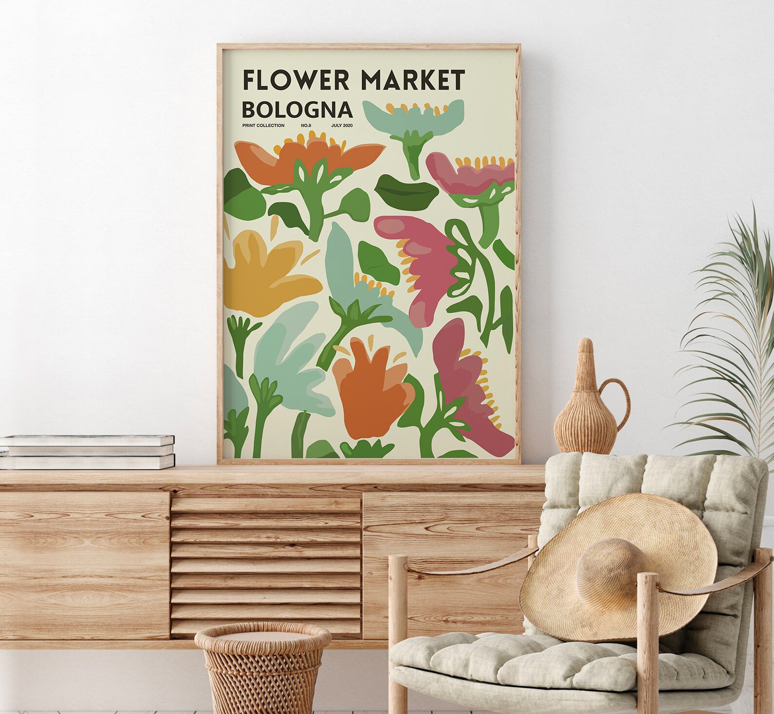 Flower Market Poster Bologna Flower Market Poster Florist - Etsy