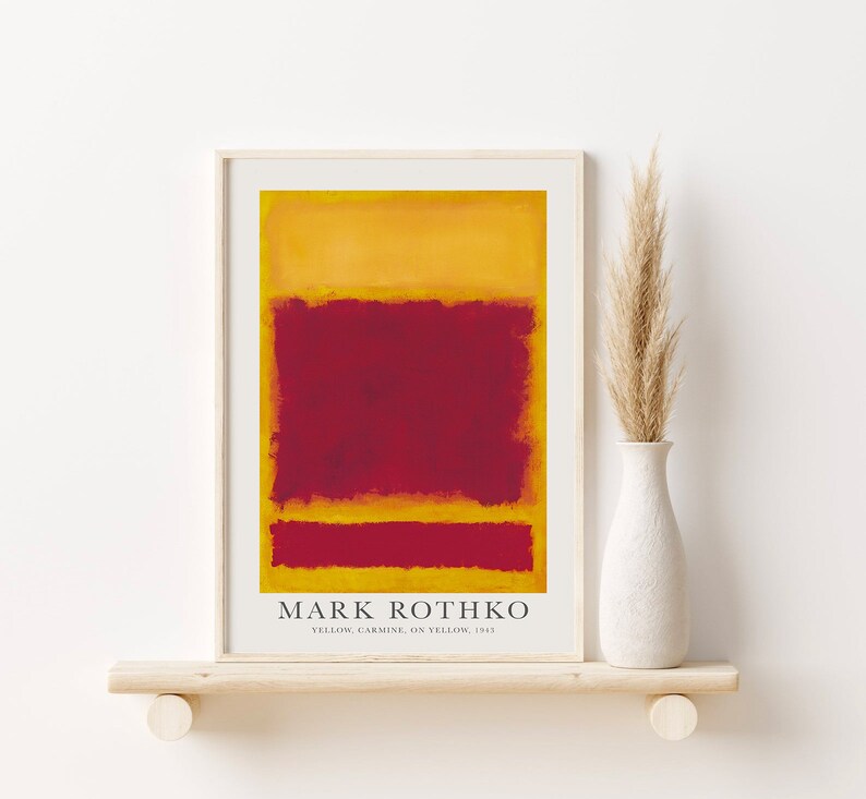 Mark Rothko Exhibition Poster Mark Rothko Art Poster | Etsy