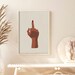 Feminist Middle Finger Wall Art Print, Mid Century Modern Fashion ...