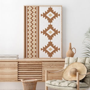 Aztec Wall Art Printable, Aztec Mid Century Modern Wall Art Set of 3 ...