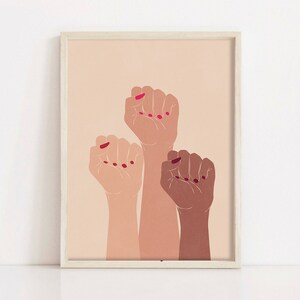 Girl Power Print, Feminist Poster, Feminist Wall Art, Strong Female Art ...
