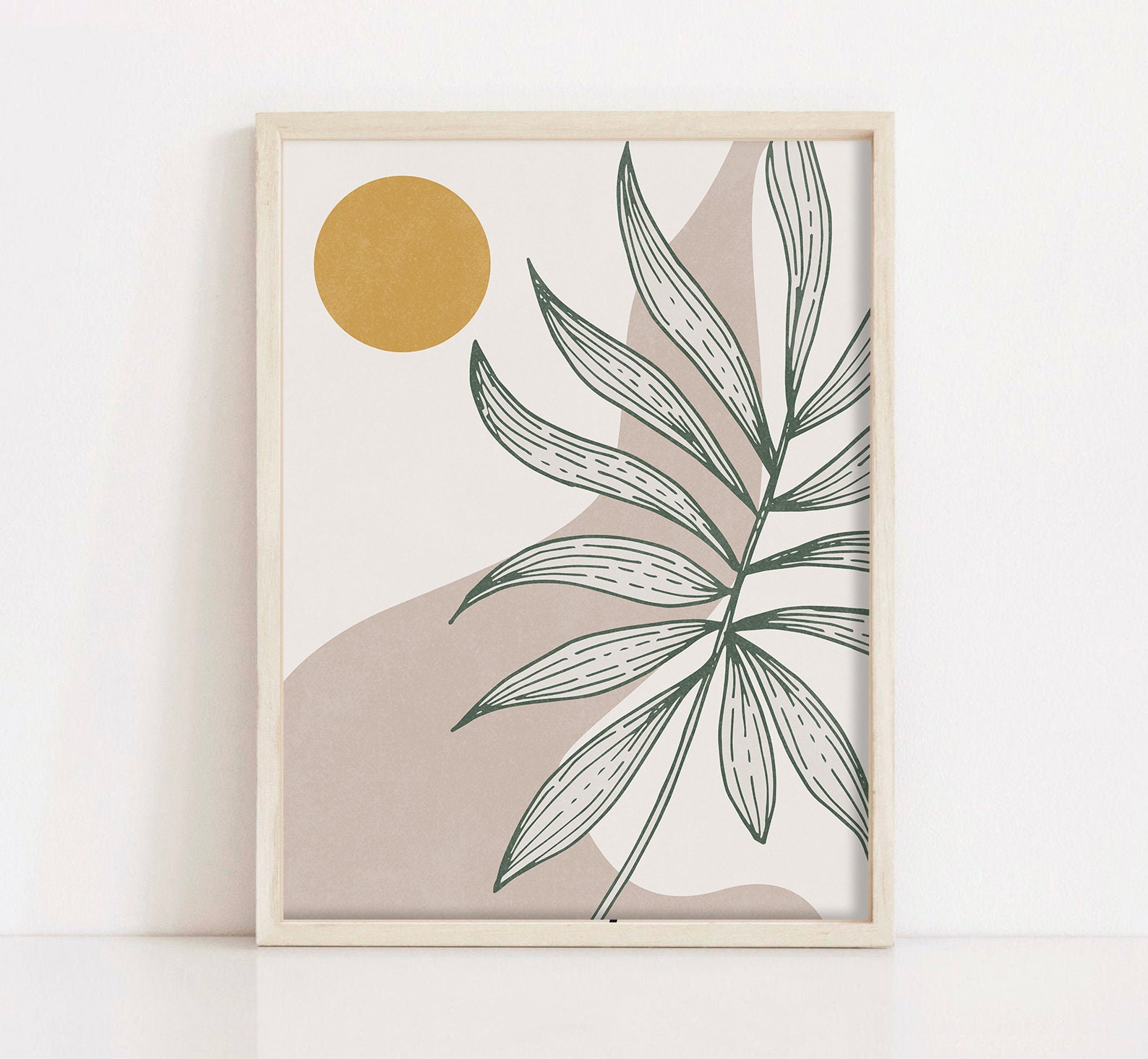 Mid Century Modern Set of 6 Boho Prints, Digital Gallery Wall Set ...