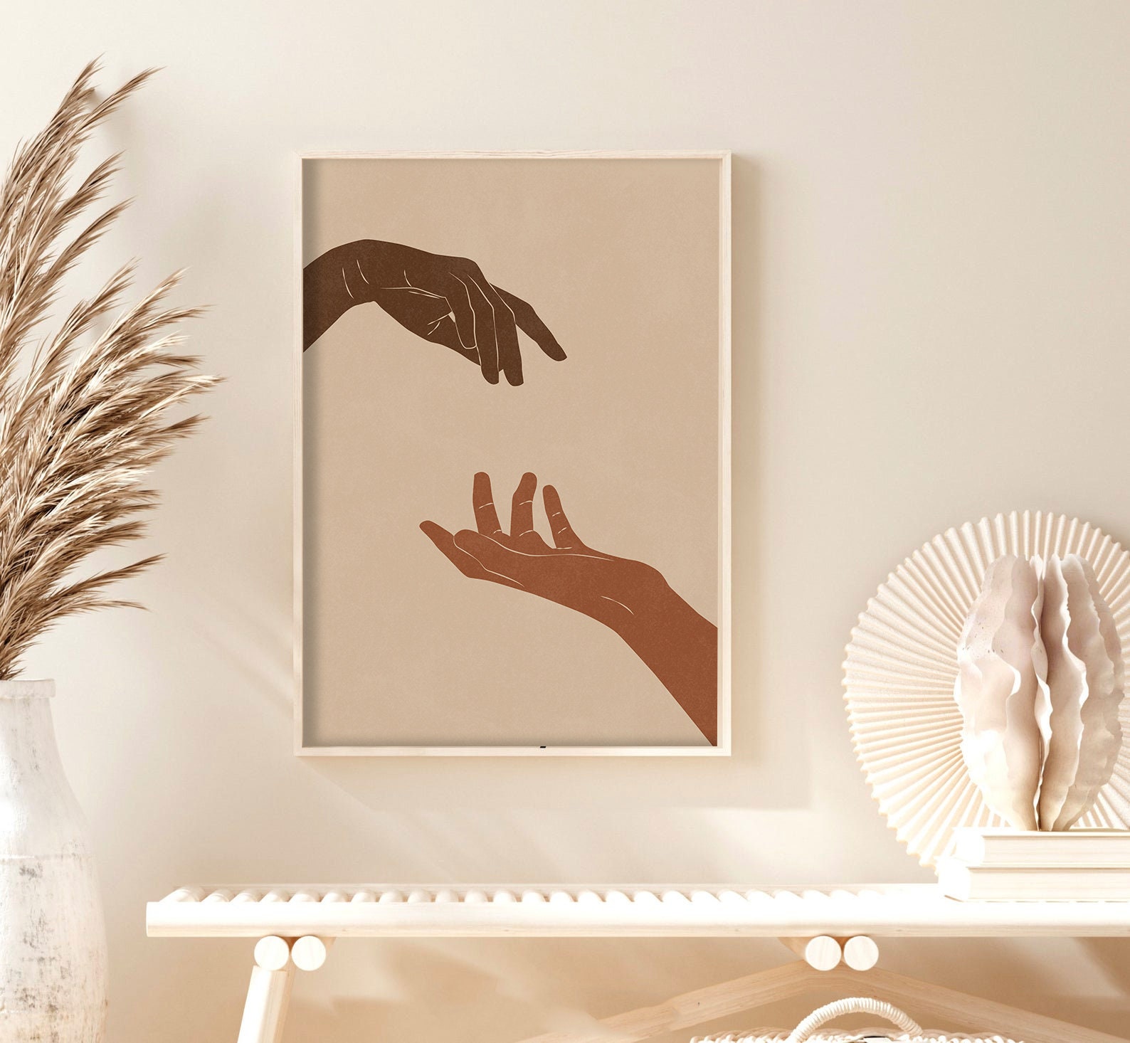 Abstract Hands Wall Print Couple Love Wall Poster Black Hands - Etsy
