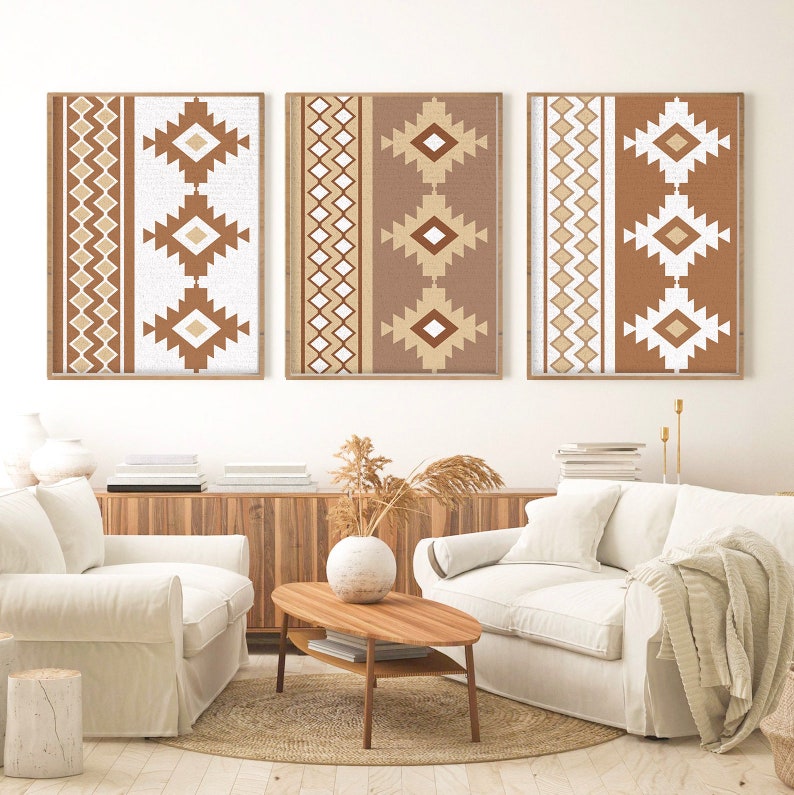 Aztec Wall Art Printable Aztec Mid Century Modern Wall Art - Etsy