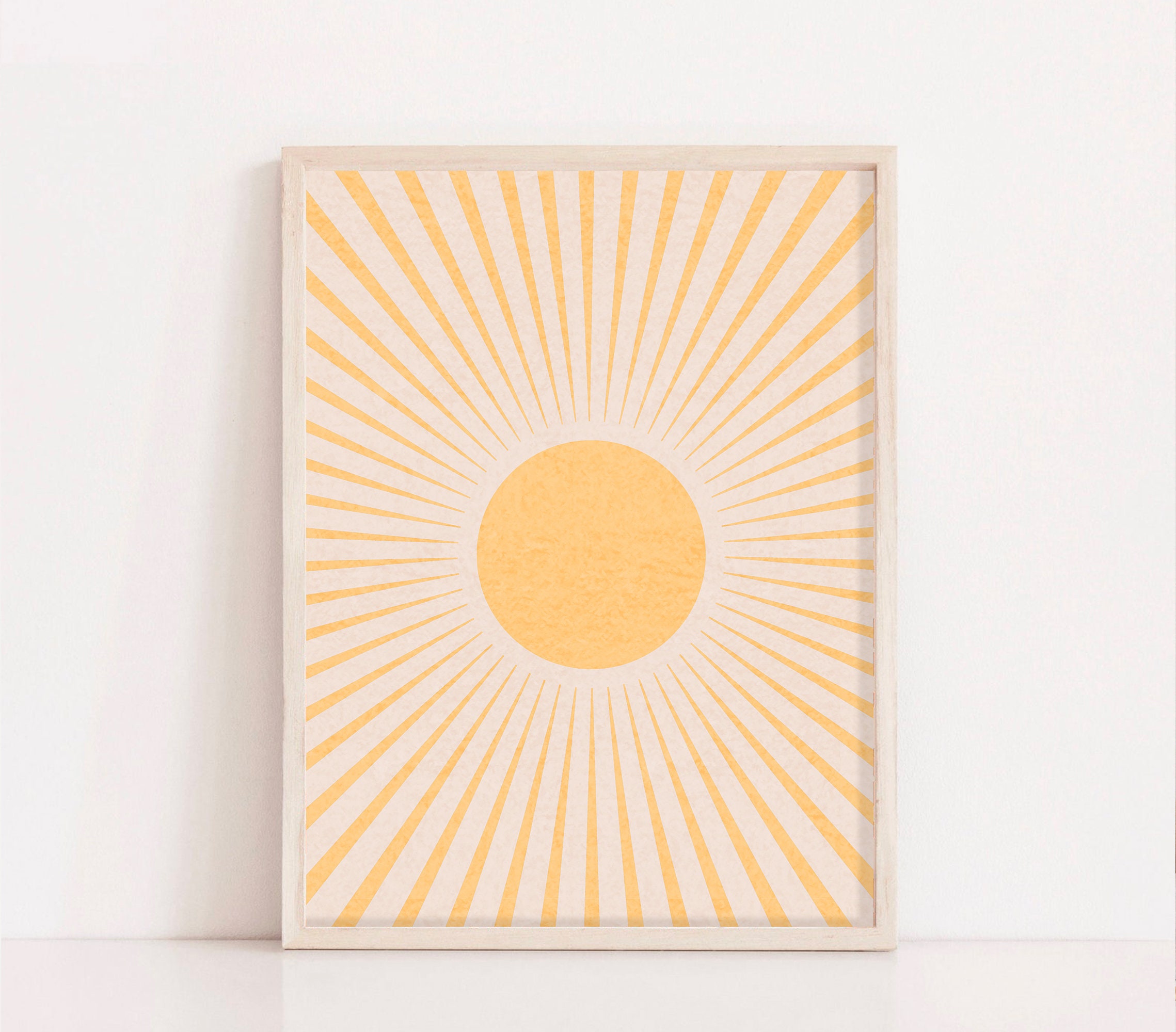 Boho Sun Wall Art Desert Color Sun Poster Sun Rays Poster | Etsy