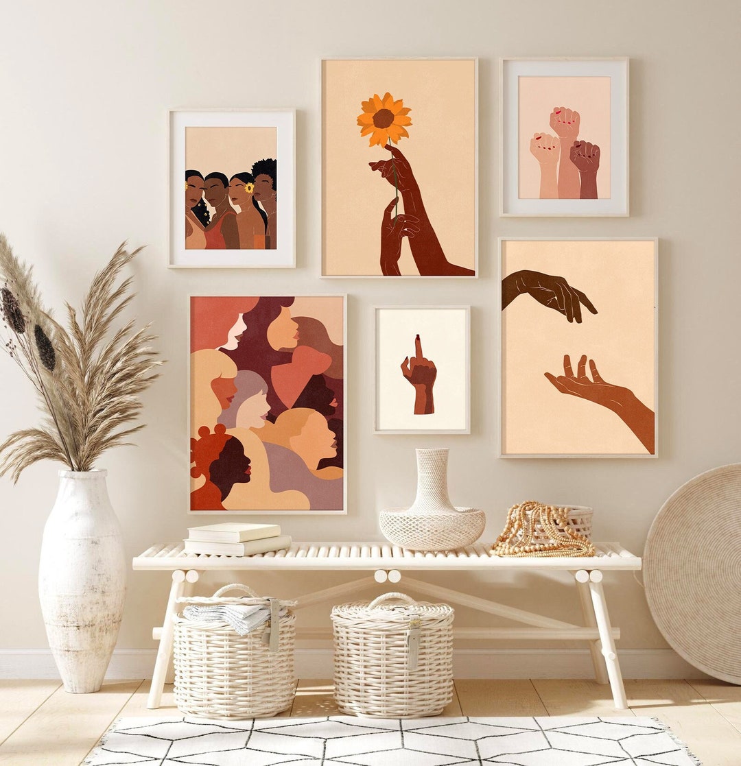 Feminist Set of 6 Print, Gallery Wall Set, Feminist Wall Collage ...