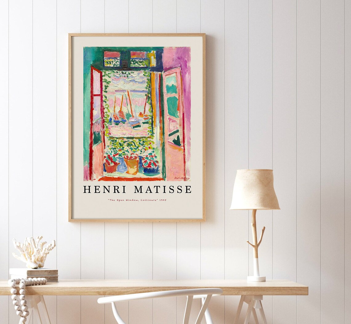 Henri Matisse the Open Window, Matisse Poster Exhibition, Pink Art, Mid ...
