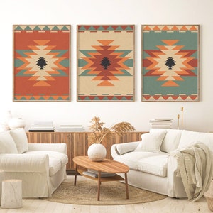Ethnic Art Set of 3 Poster Gallery Wall Digital Art Rug - Etsy