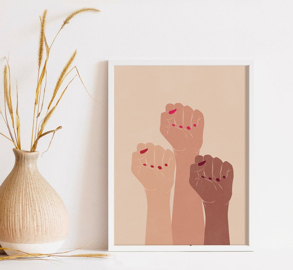 Girl Power Print Feminist Poster Feminist Wall Art Strong - Etsy