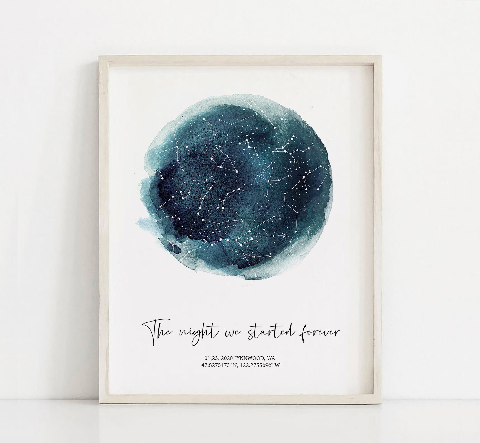 Custom Star Map Print Personalized Gift Night Sky Print | Etsy