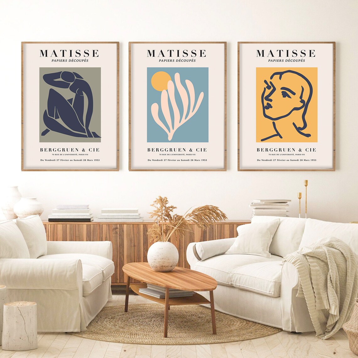 Exhibition Poster Set of 3, Matisse print set of 3, Digital Download ...
