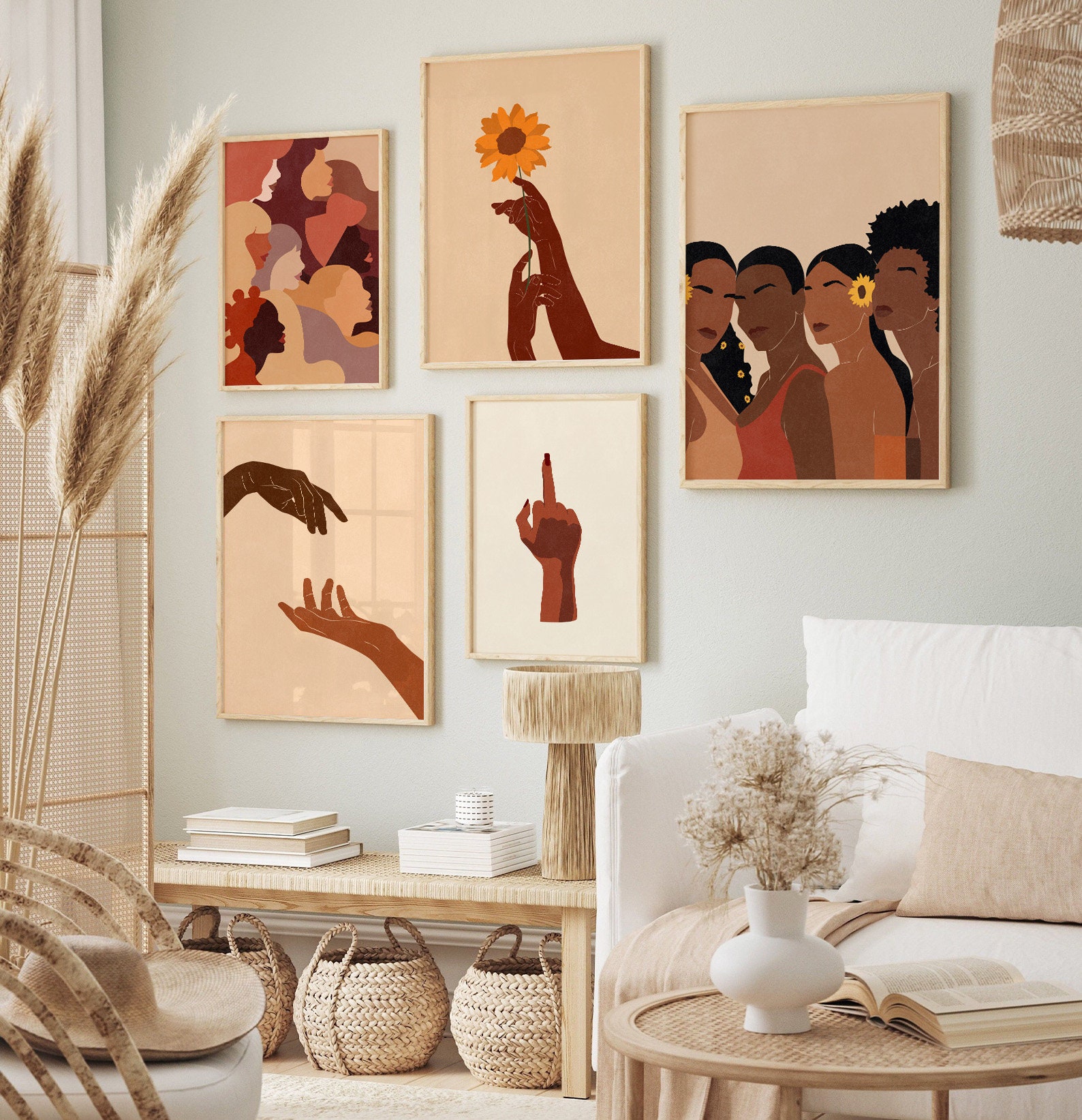 Feminist Set of 6 Print, Gallery Wall Set, Feminist Wall Collage ...