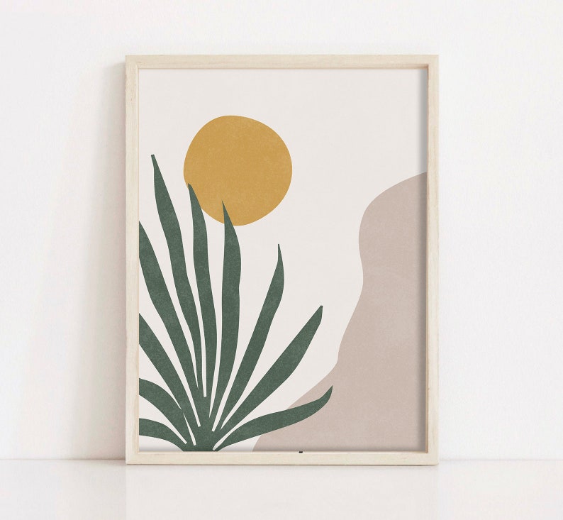 Mid Century Modern Set of 6 Boho Prints, Digital Gallery Wall Set ...