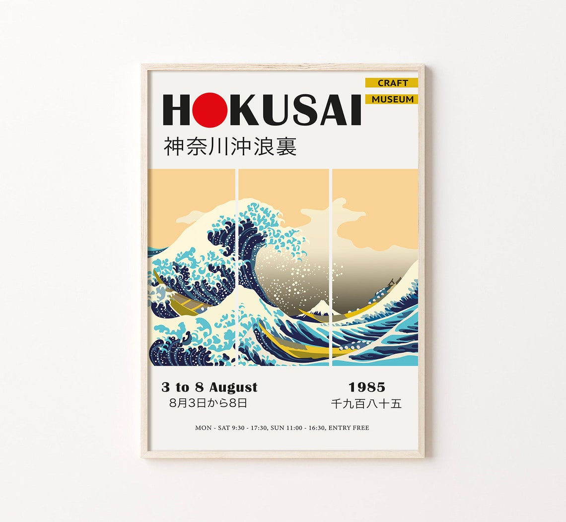 Hokusai Print Japanese Art Print the Great Wave Print - Etsy