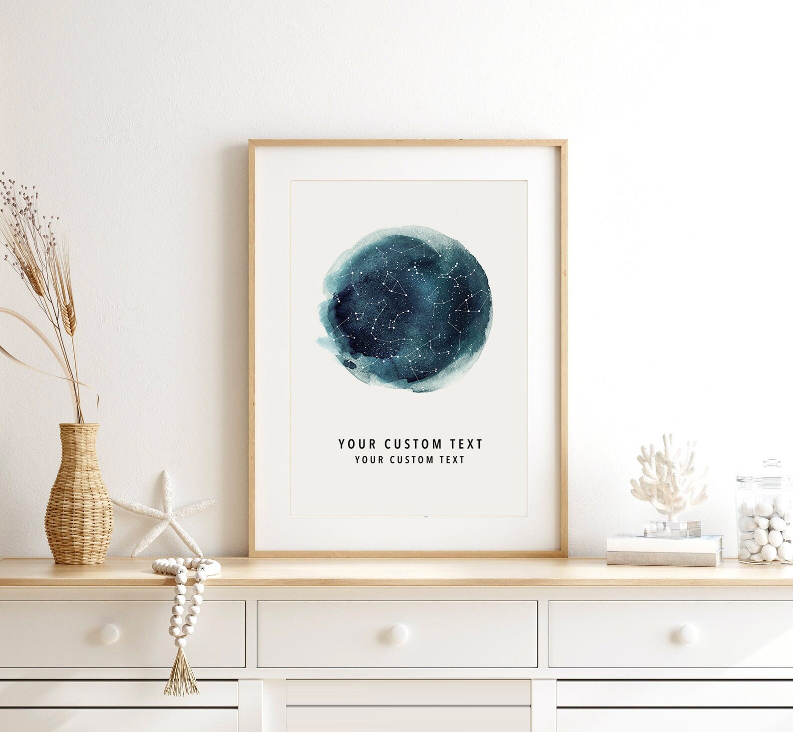Custom Star Map Print - Personalized Gift | Night Sky Print ...
