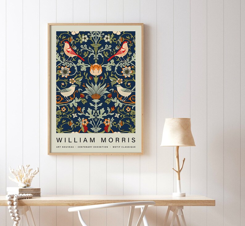William Morris Exhibition Poster Art Nouveau William Morris - Etsy
