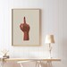 Feminist Middle Finger Wall Art Print, Mid Century Modern Fashion ...