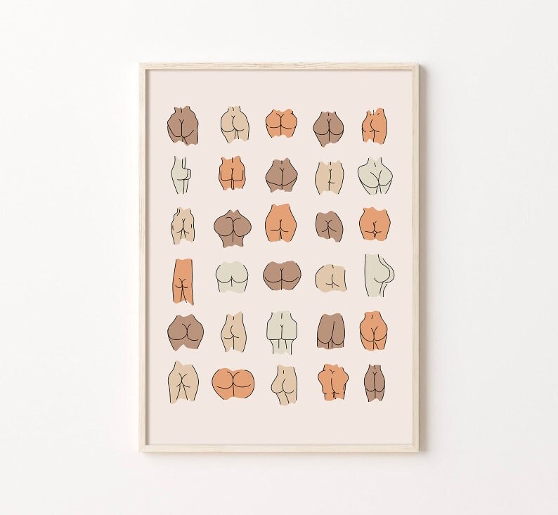 Nice Bum Body Positive Print.colorful All Skin All - Etsy
