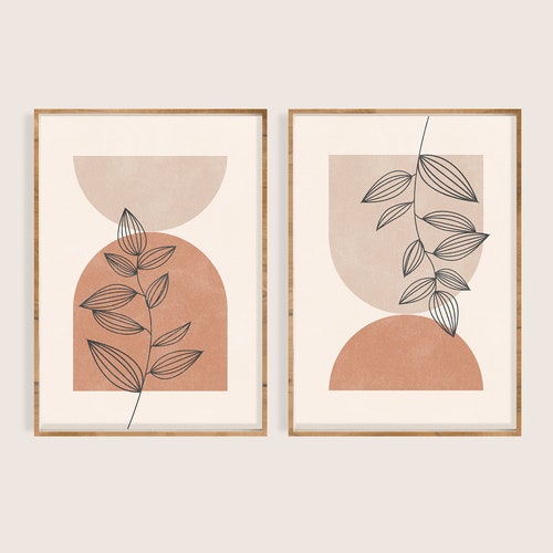 Abstract Art Set Of 3 Gallery Wall Bundle Set Of Three Etsy