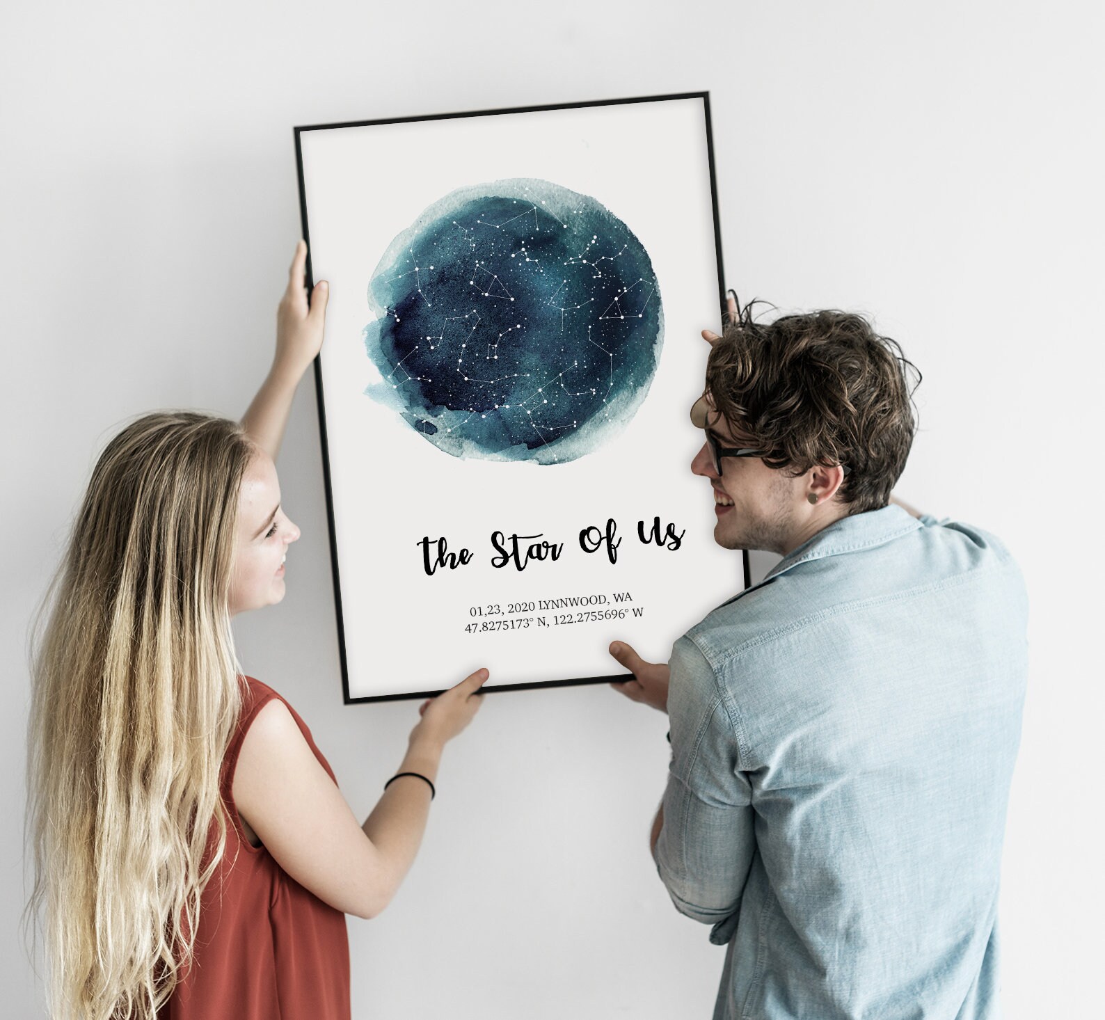 Custom Star Map Print Personalized Gift Night Sky Print | Etsy