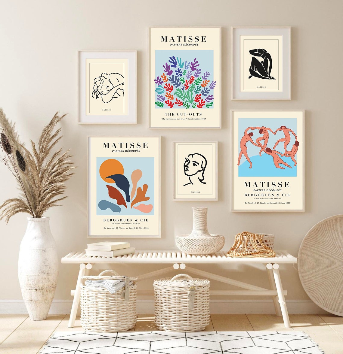 Matisse Art Print Set of 6, Gallery Wall, Matisse Exhibition Poster ...
