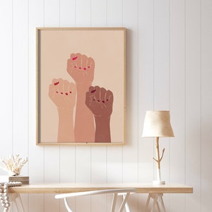 Girl Power Print, Feminist Poster, Feminist Wall Art, Strong Female Art ...