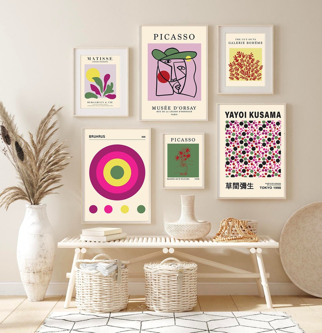 Gallery Wall Set of 6, Exhibition Poster Set, Matisse Print, Picasso ...