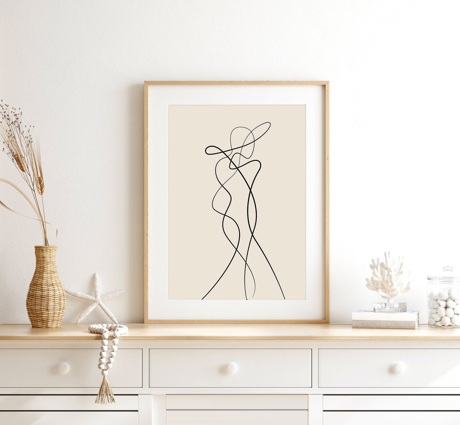 Abstract Line Art Set of 3 Prints Line Drawing Woman - Etsy