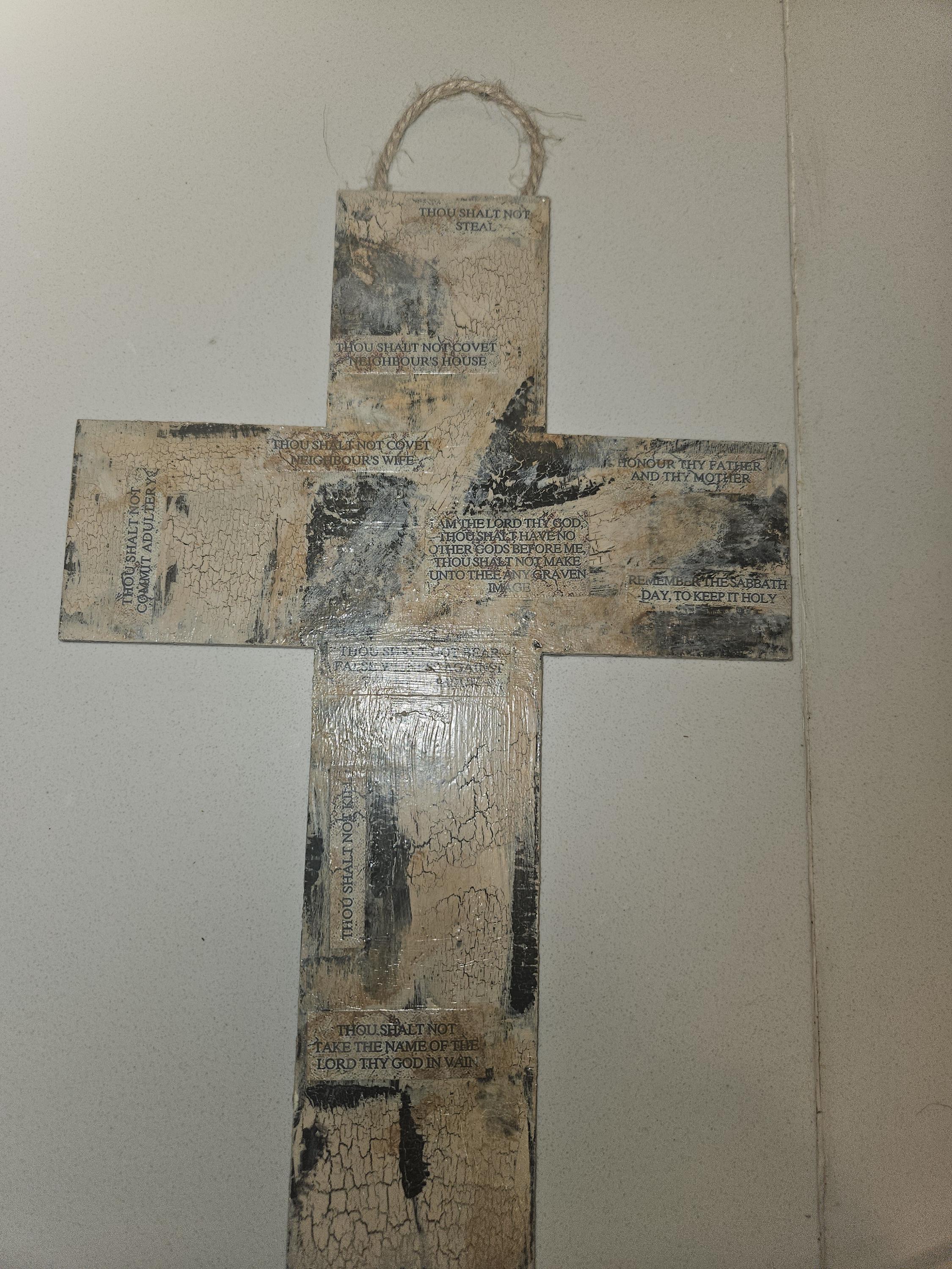 The Ten Commandments Cross - Etsy
