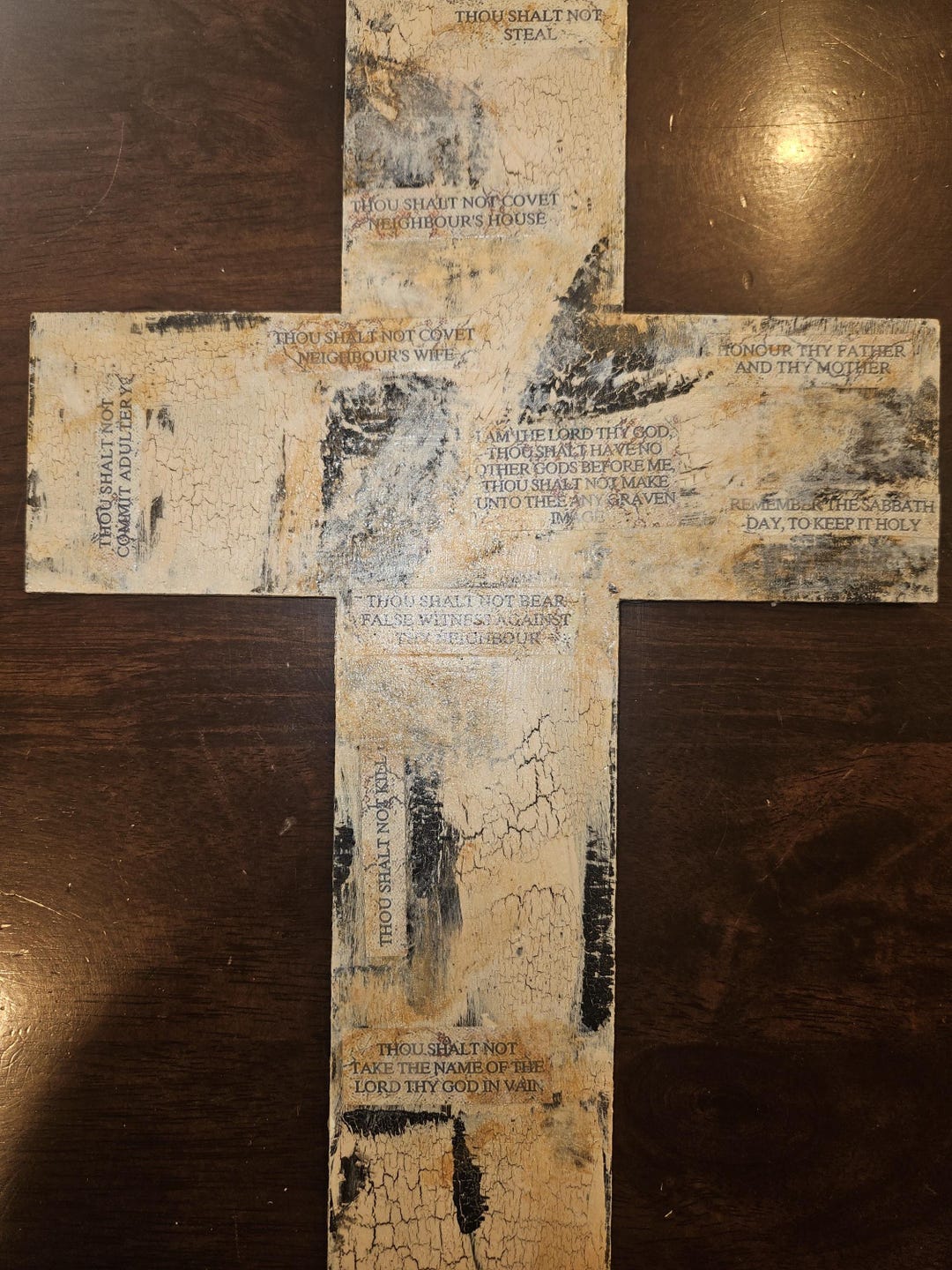The Ten Commandments Cross - Etsy