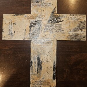 The Ten Commandments Cross - Etsy