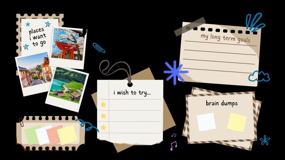 Scrapbook Vision Board for Goal Setting & Manifestation (digital ...