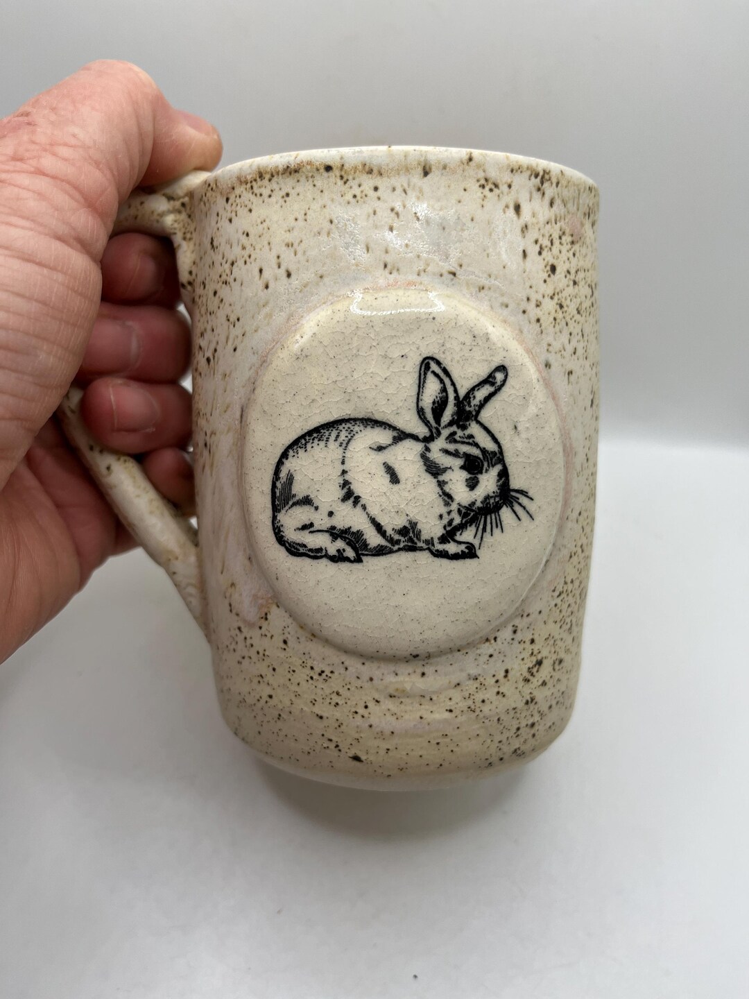 Bunny Rabbit Coffee Tea Mug Stoneware Handmade - Etsy