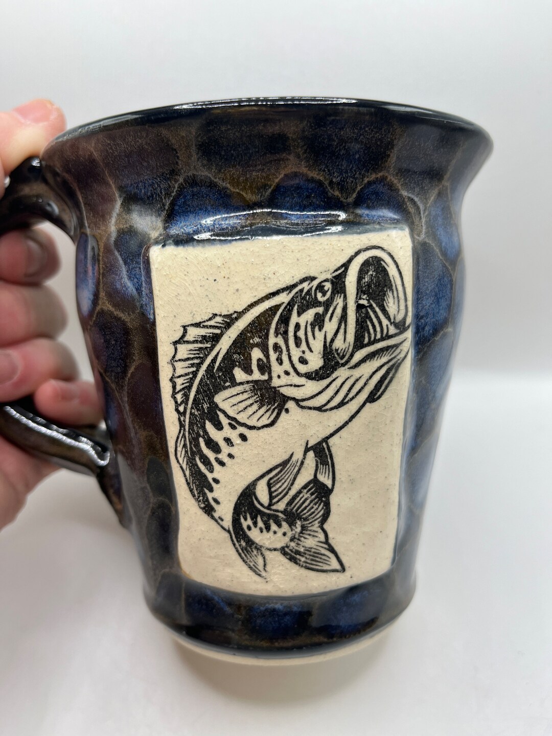 Bass Fish Coffee Tea Mug Stoneware Handmade - Etsy